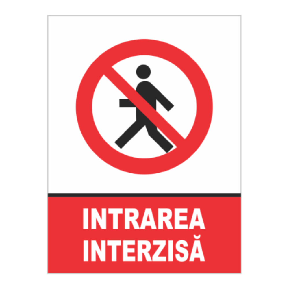 Sticker decorativ, indicator intrarea interzisa, autocolant, 841x1189mm ...