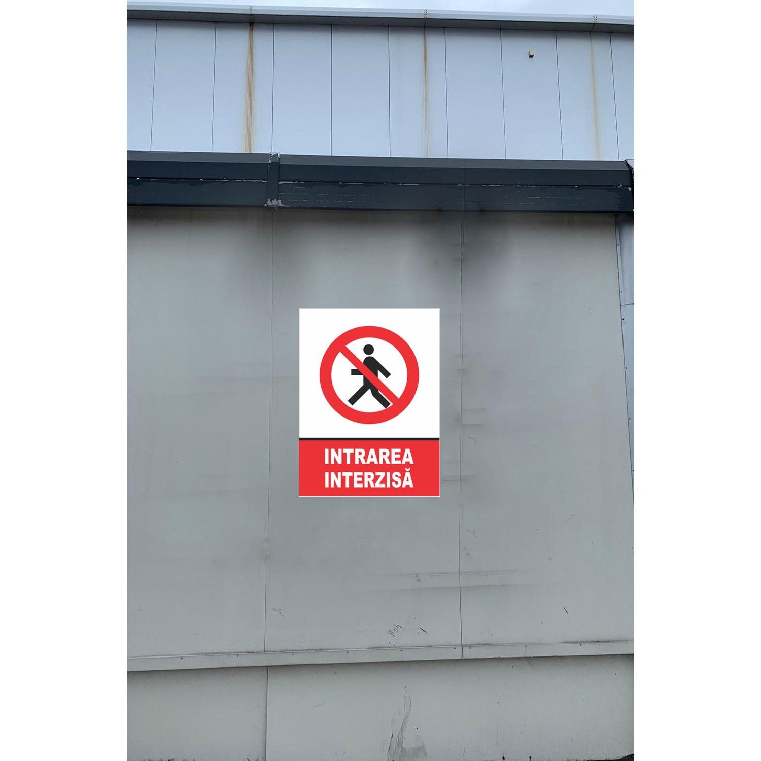 Sticker decorativ, indicator intrarea interzisa, autocolant, 841x1189mm ...