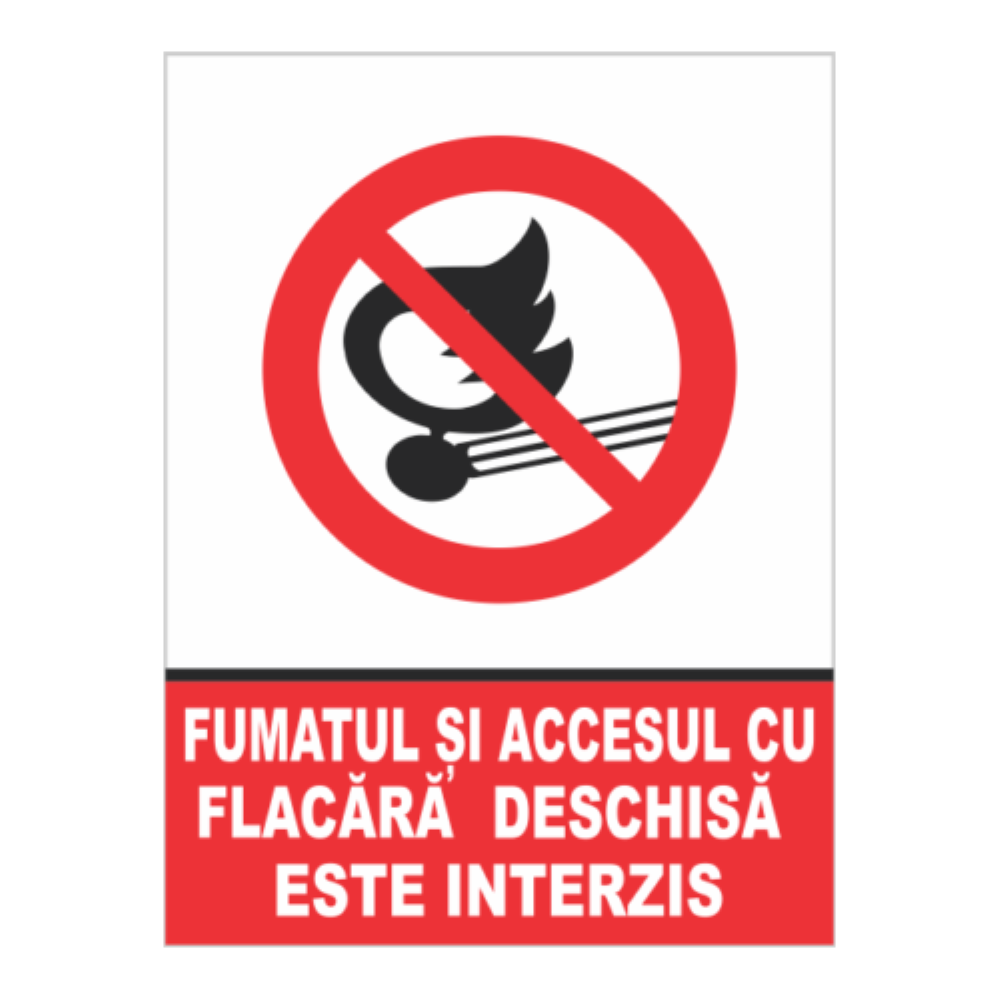 Sticker decorativ, indicator fumatul si accesul cu flacara deschisa ...