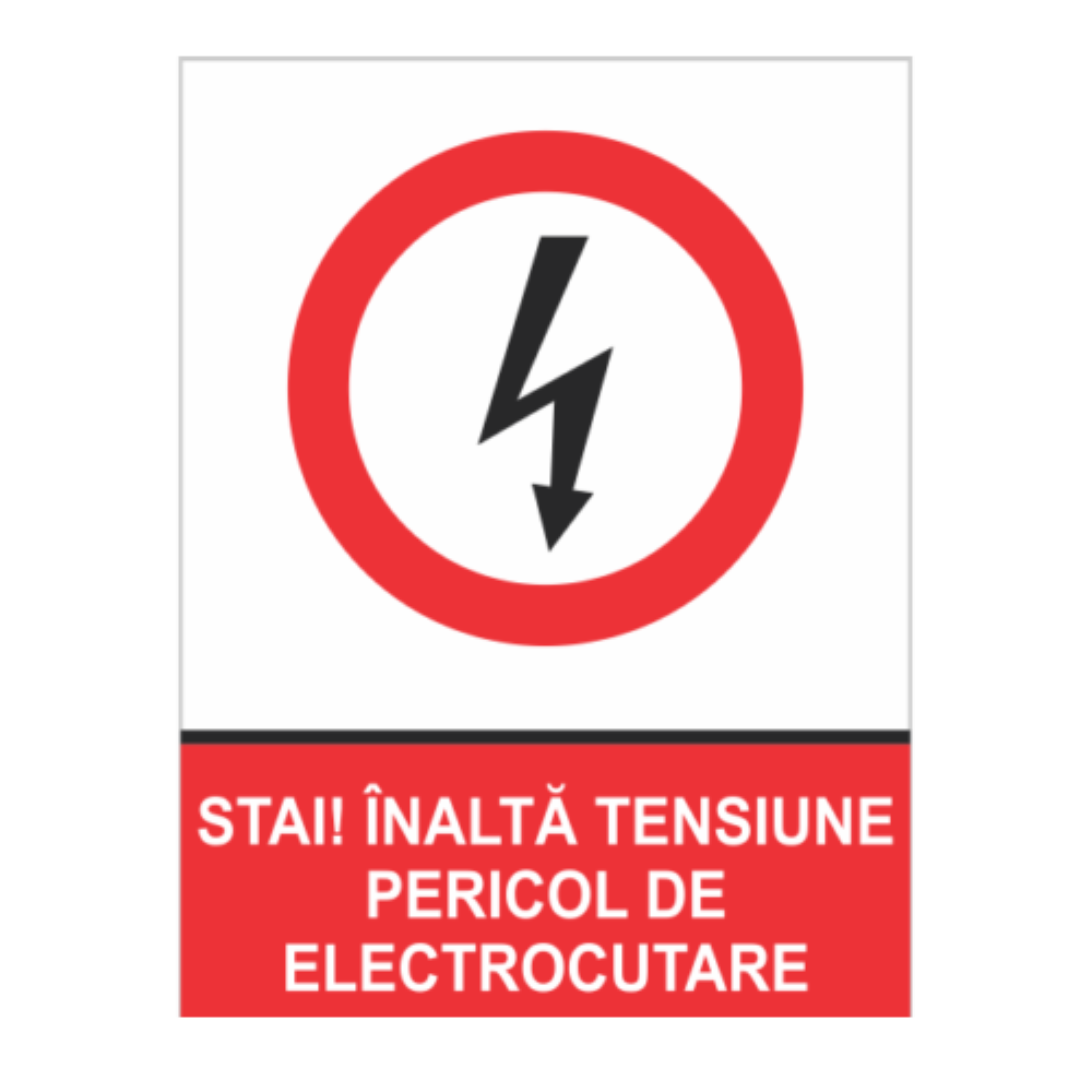 Sticker decorativ, indicator inalta tensiune pericol de electrocutare ...