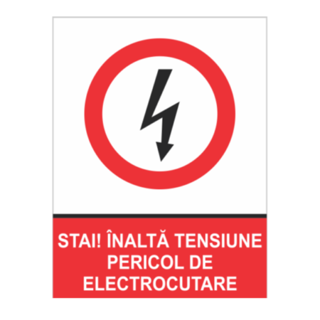 Sticker decorativ, indicator inalta tensiune pericol de electrocutare ...