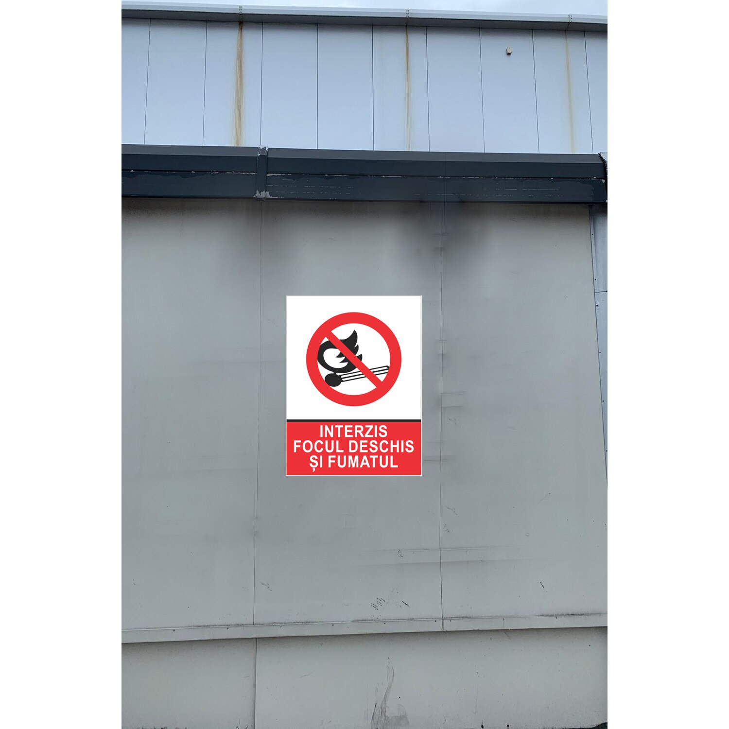 Sticker decorativ, indicator interzis focul deschis si fumatul ...