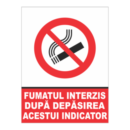 Sticker decorativ, indicator fumatul interzis dupa depasirea acestui ...
