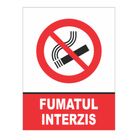 Sticker decorativ, indicator fumatul interzis, autocolant, 594x841mm A1 ...