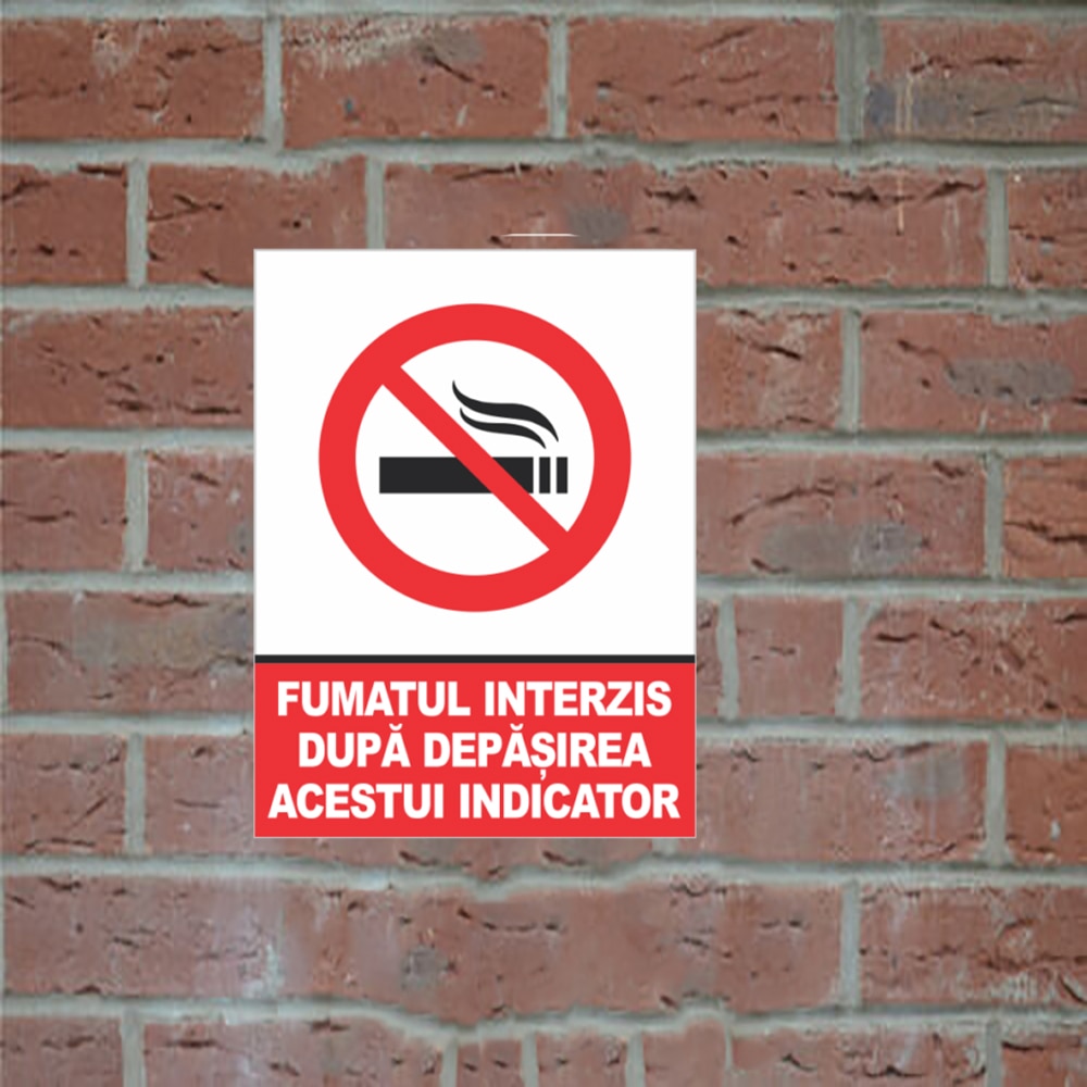 Sticker decorativ, indicator fumatul interzis dupa depasirea acestui ...