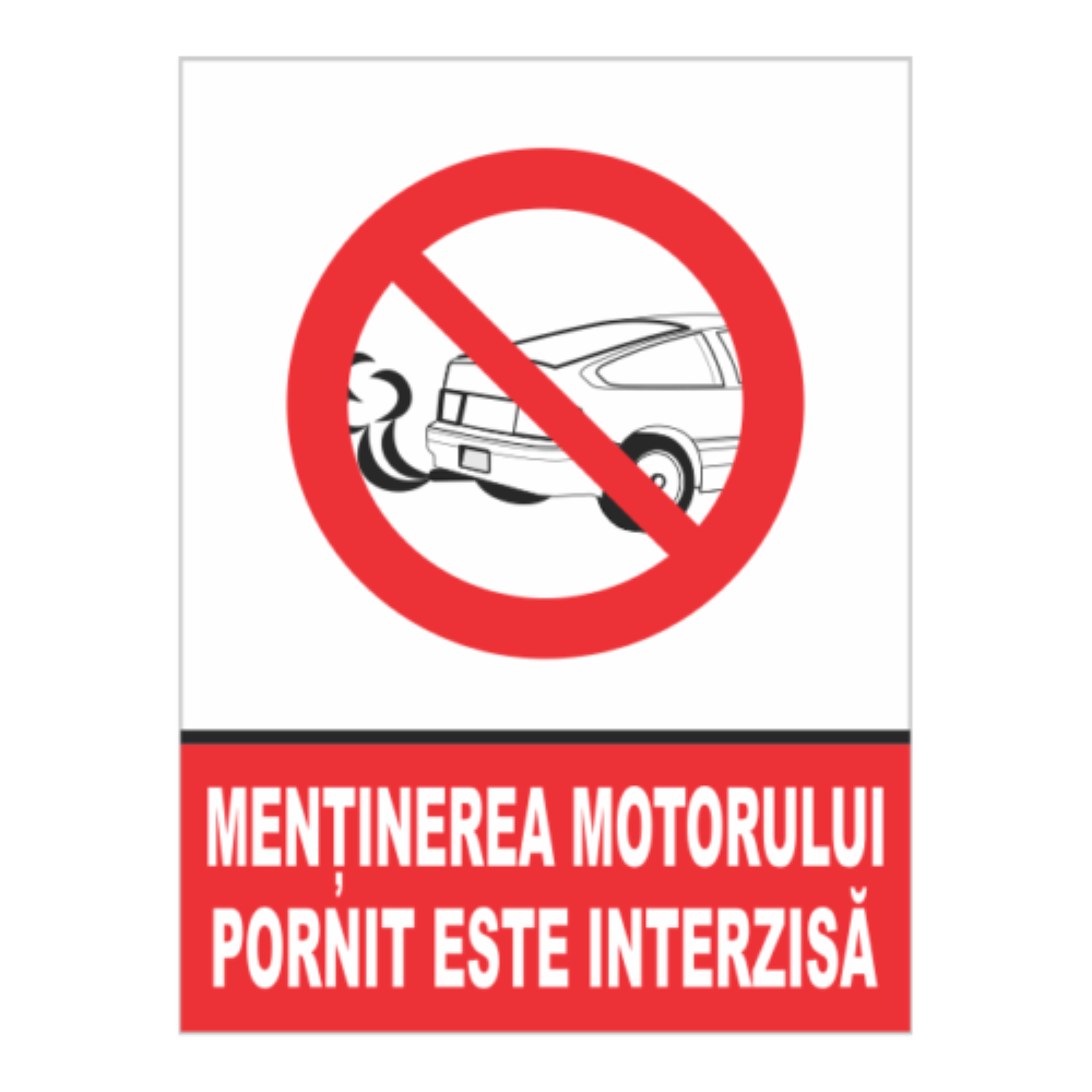 Sticker decorativ, indicator mentinerea motorului este interzisa ...