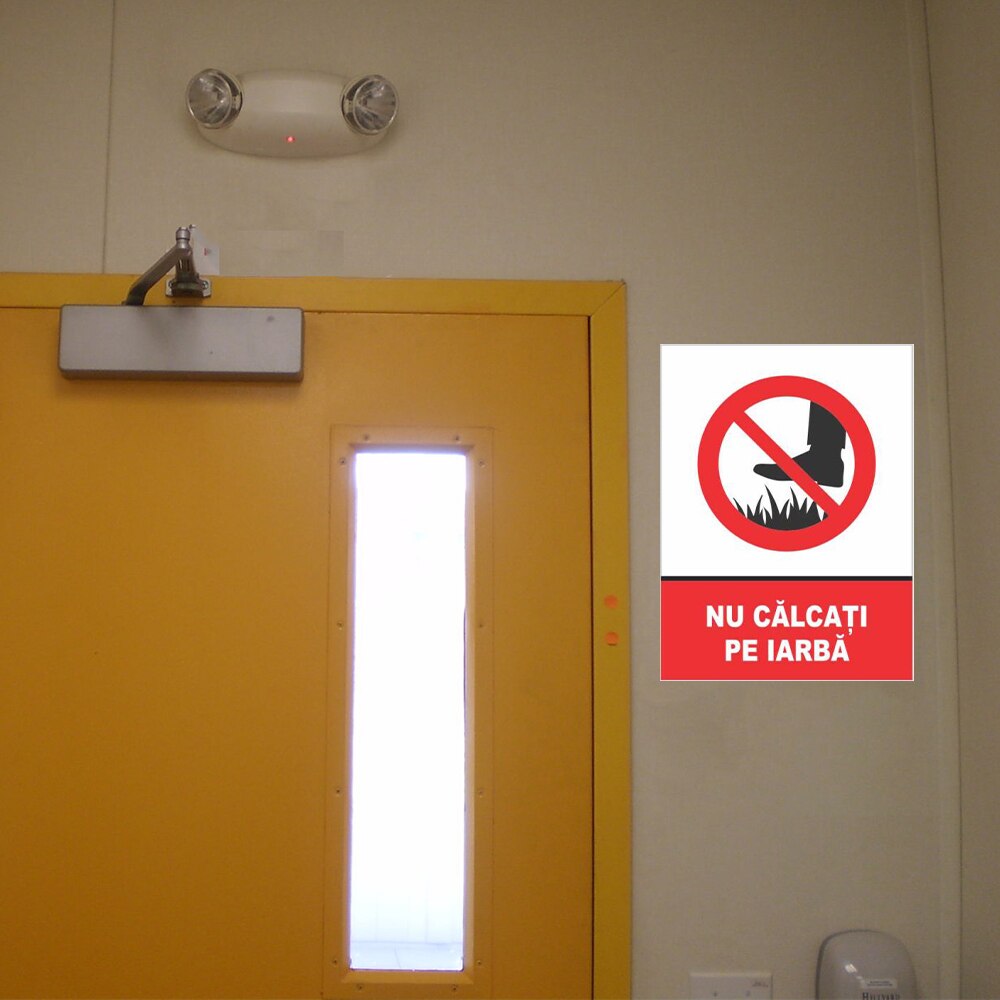 Sticker decorativ, indicator nu calcati pe iarba, autocolant, 148x210mm ...