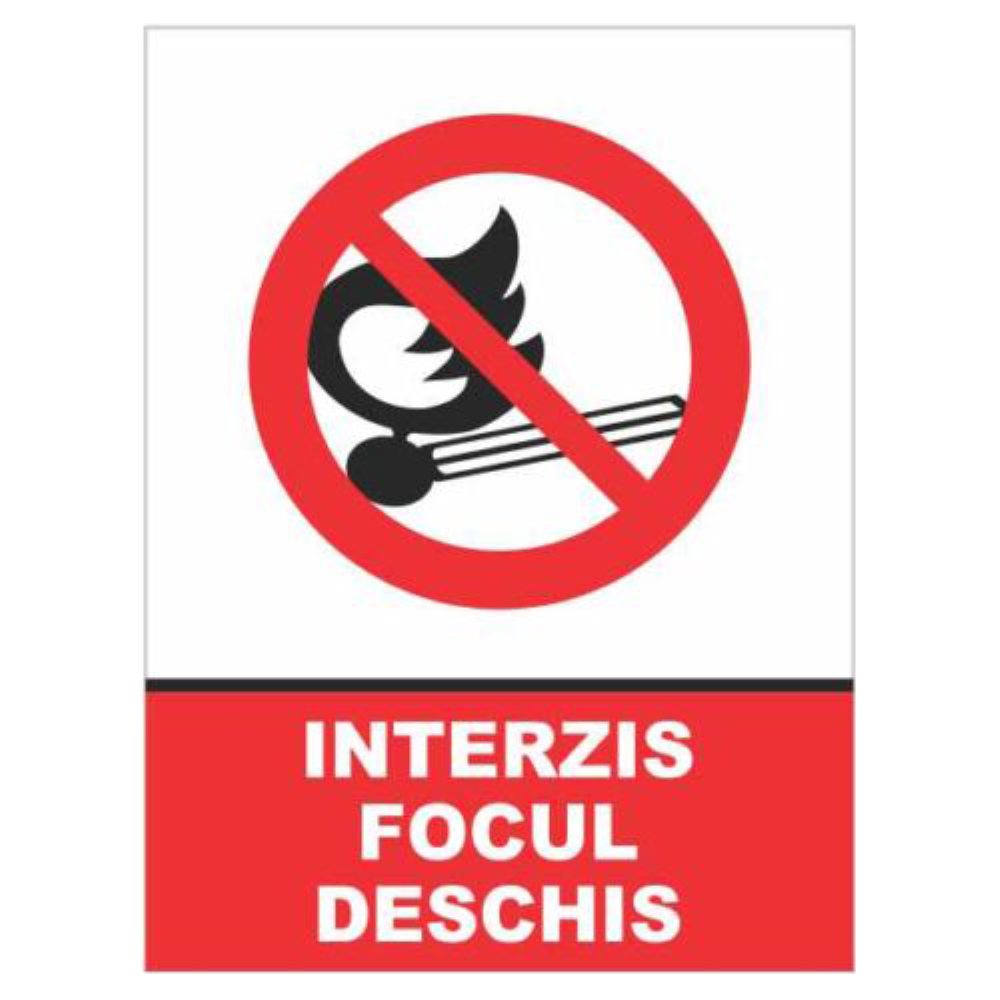 Sticker decorativ, indicator interzis focul deschis, autocolant ...