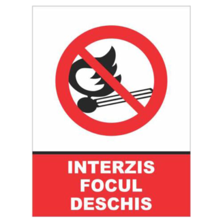 Sticker decorativ, indicator interzis focul deschis, autocolant ...