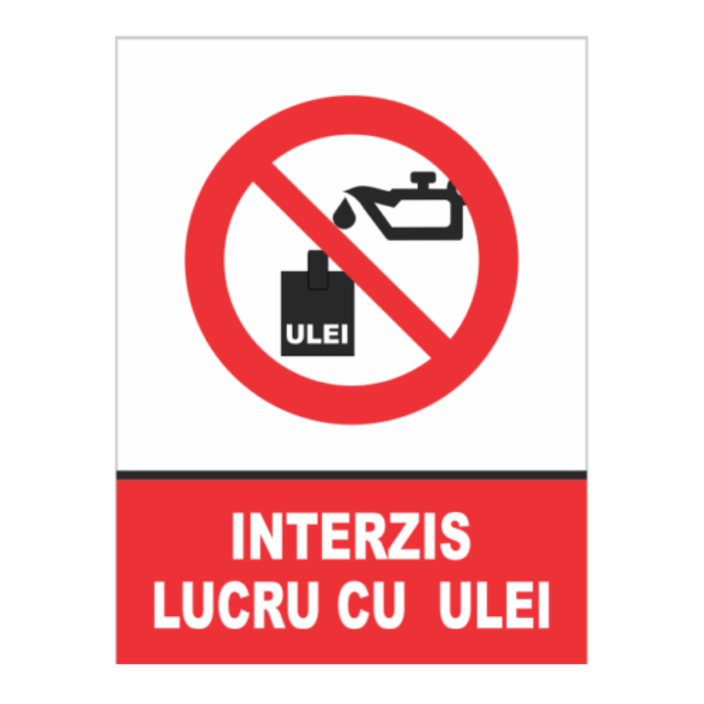 Sticker decorativ, indicator interzis lucrul cu ulei, autocolant ...