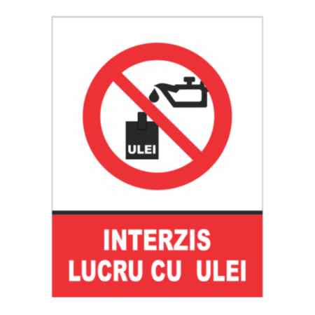 Sticker decorativ, indicator interzis lucrul cu ulei, autocolant ...