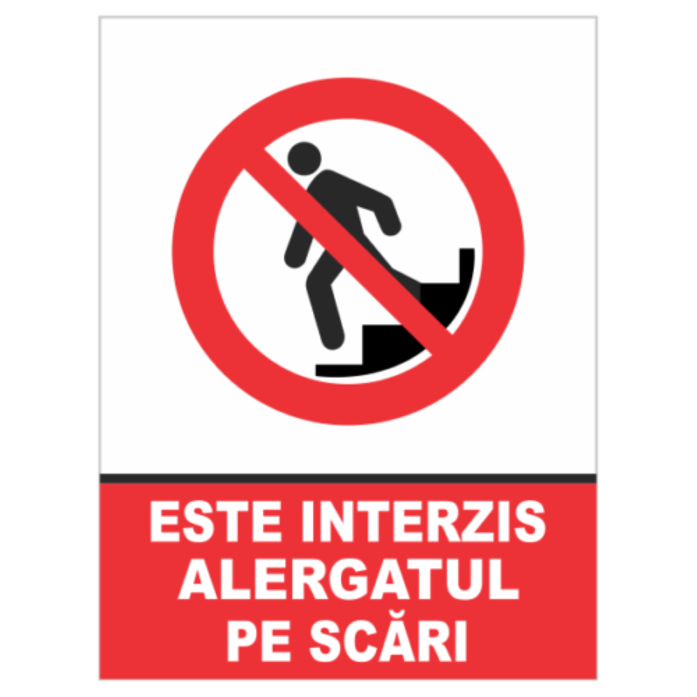 Sticker decorativ, indicator este interzis alergatul pe scari ...