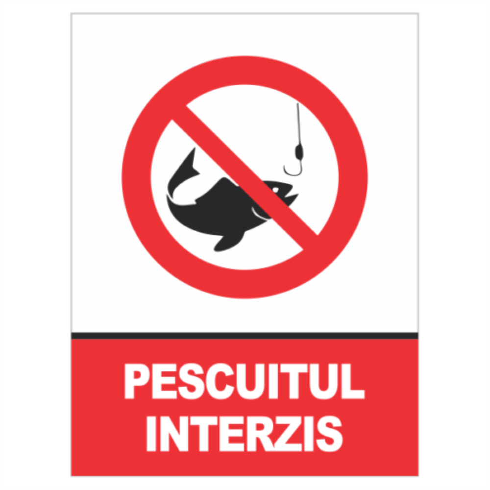 Sticker decorativ, indicator pescuitul interzis 2, autocolant ...