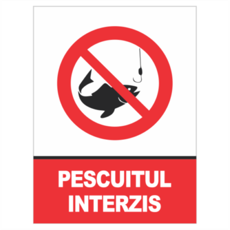 Sticker decorativ, indicator pescuitul interzis 2, autocolant ...
