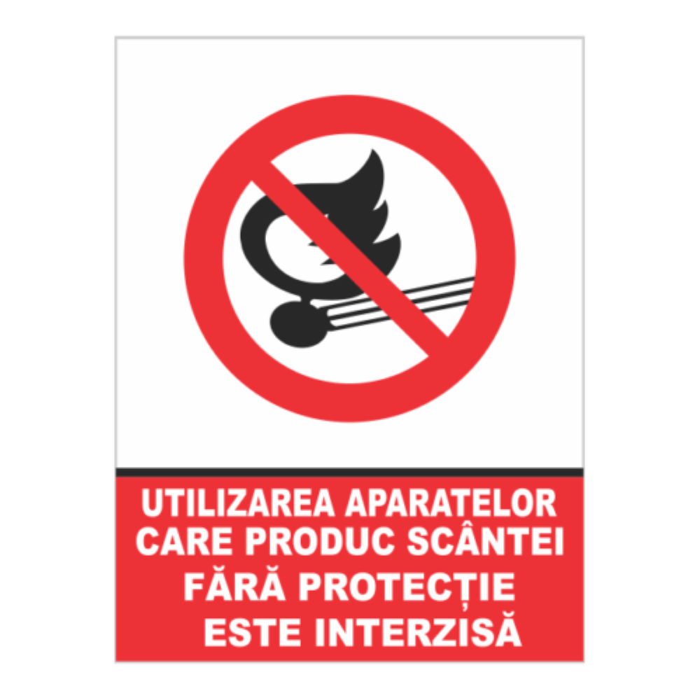 Sticker decorativ, indicator utilizarea aparatelor care produc scantei ...