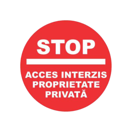 Sticker decorativ, indicator stop acces interzis proprietate privata ...