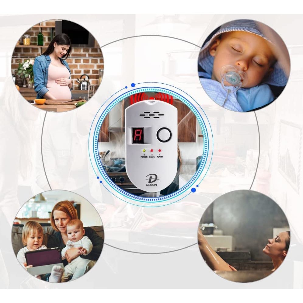 Detector De Scurgeri Gaz, Salestore.ro® Cu Senzor Conectat Cu Alarma ...