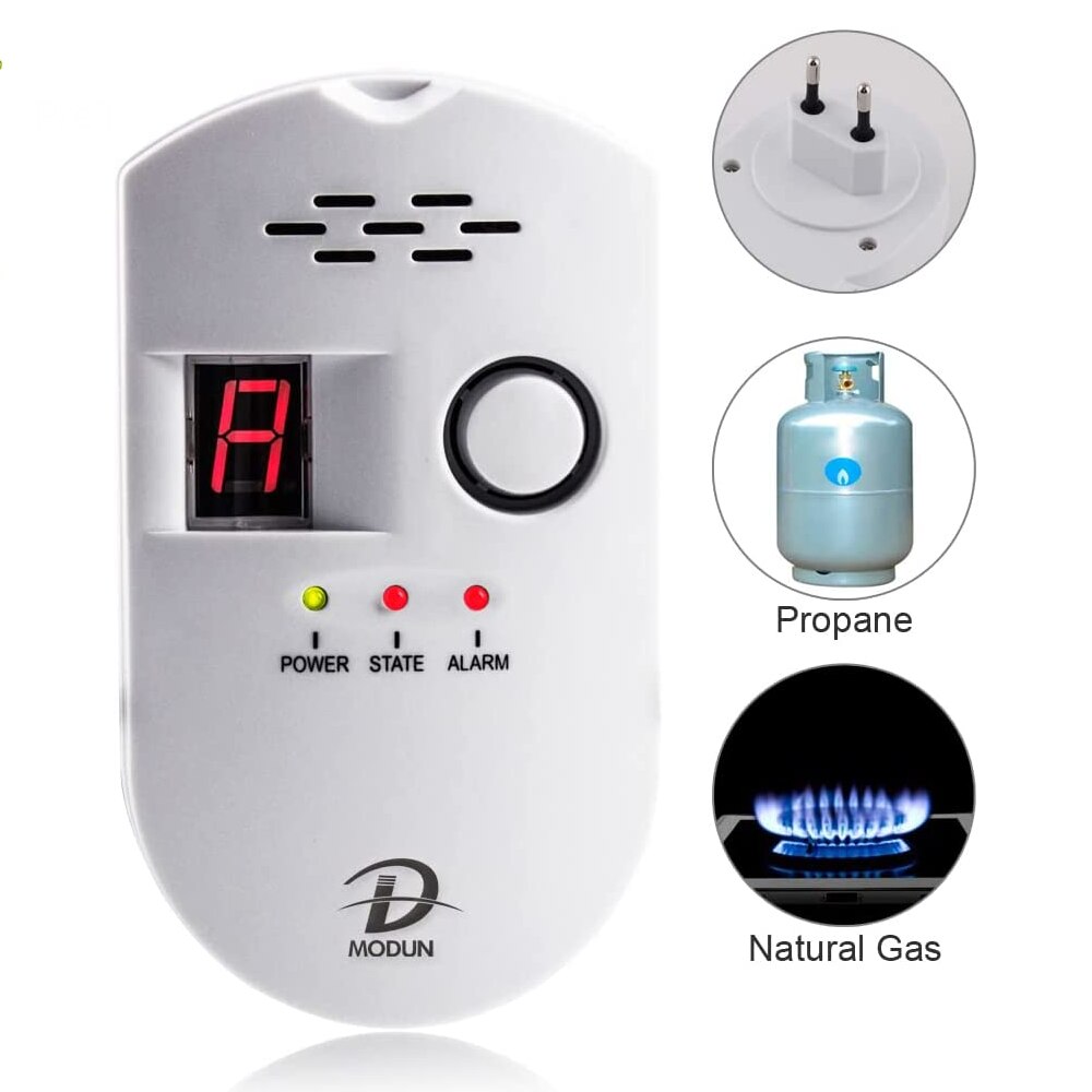 Detector De Scurgeri Gaz, Salestore.ro® Cu Senzor Conectat Cu Alarma ...