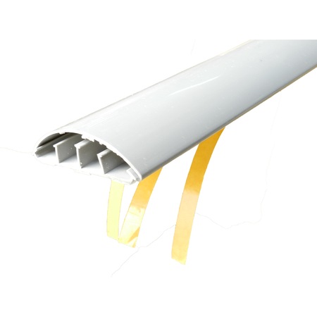 Canal cablu PVC pentru pardoseala 50X12mm alb cu banda adeziva 1m - eMAG.ro