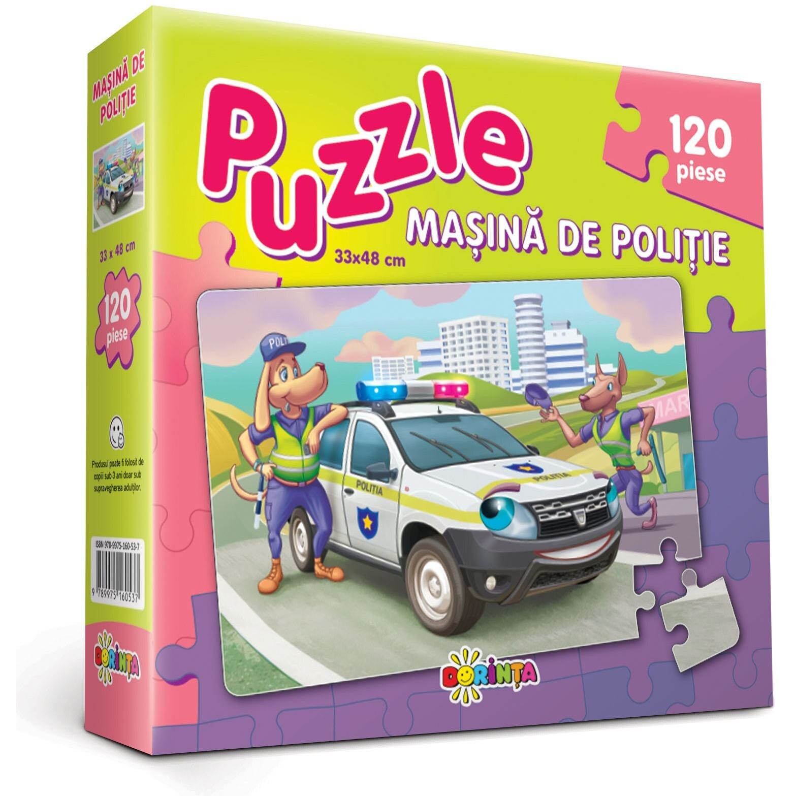 Puzzle Dorinta 120 piese, Masina de Politie - eMAG.ro