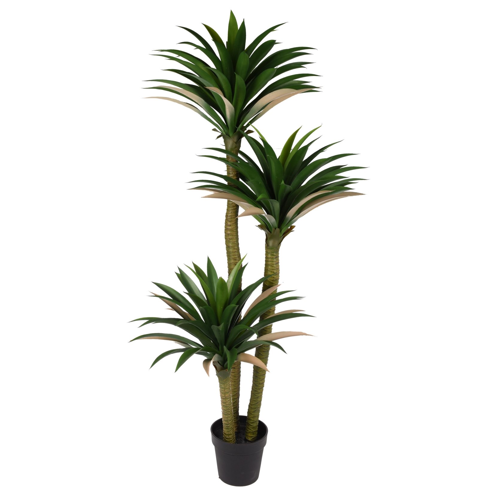 Yucca artificiala in ghiveci de plastic, verde, 160 cm - eMAG.ro