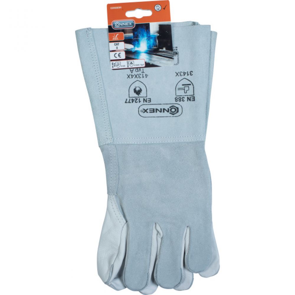 Manusi protectie sudura, piele, CE Cat. II, EN 388, EN 12477, XL ...