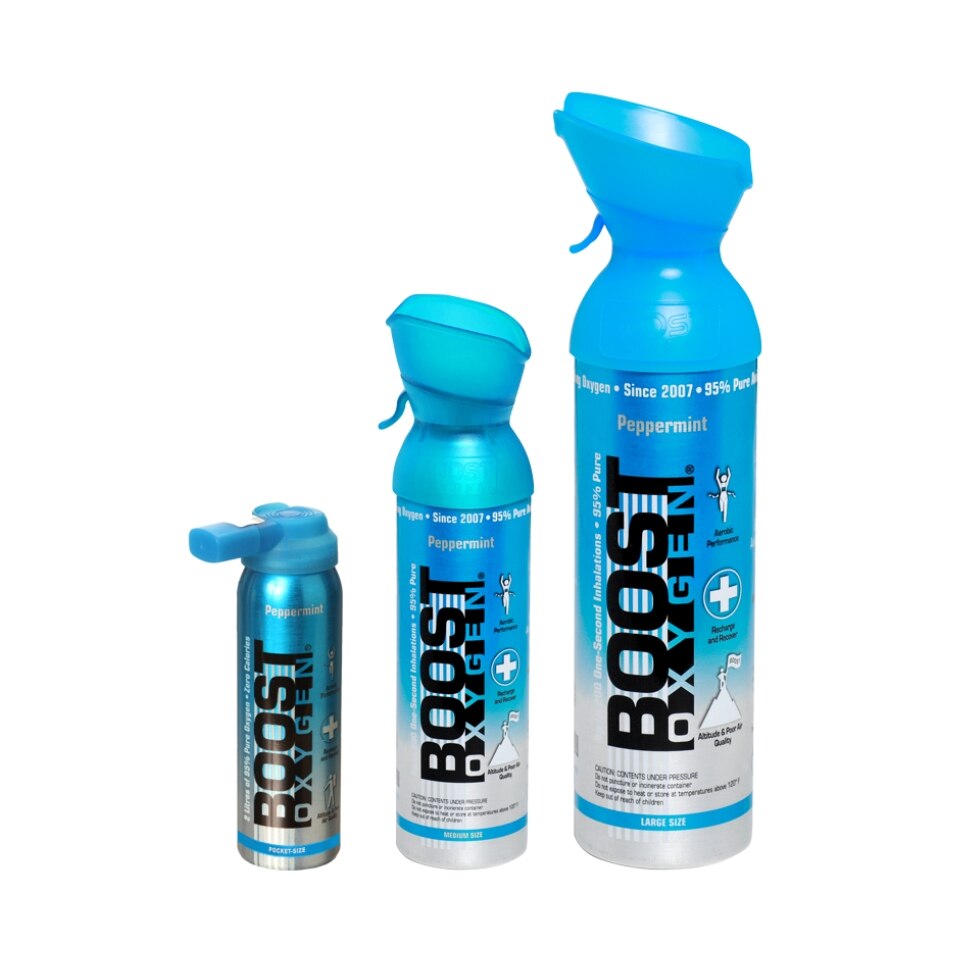 Tub Oxigen cu inhalator, Boost Oxygen, 9L, Peppermint - eMAG.ro