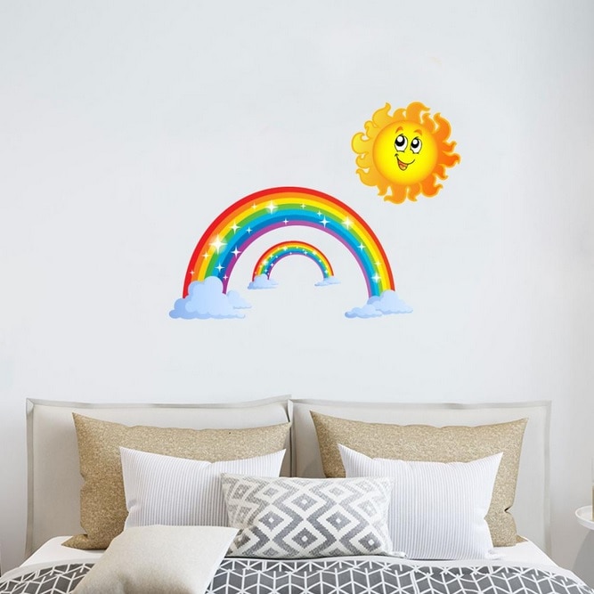 Sticker Decorativ Autocolant DAVIDAMI CONCEPT® model Soare si Curcubeu ...