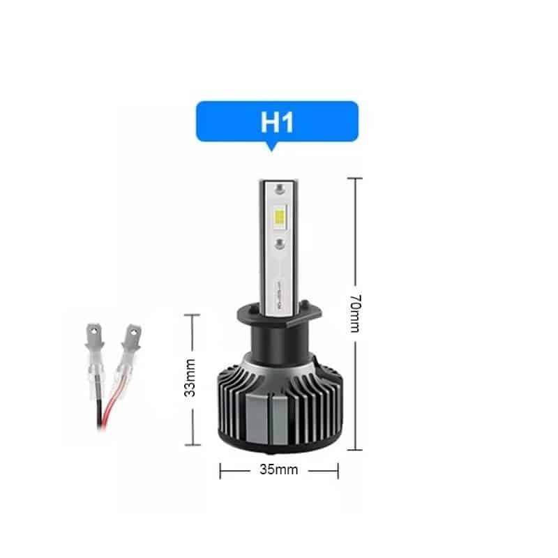 Set 2 becuri LED H1 F2 COB Canbus, 100W, lumina alb-rece, 12.000 lumeni ...