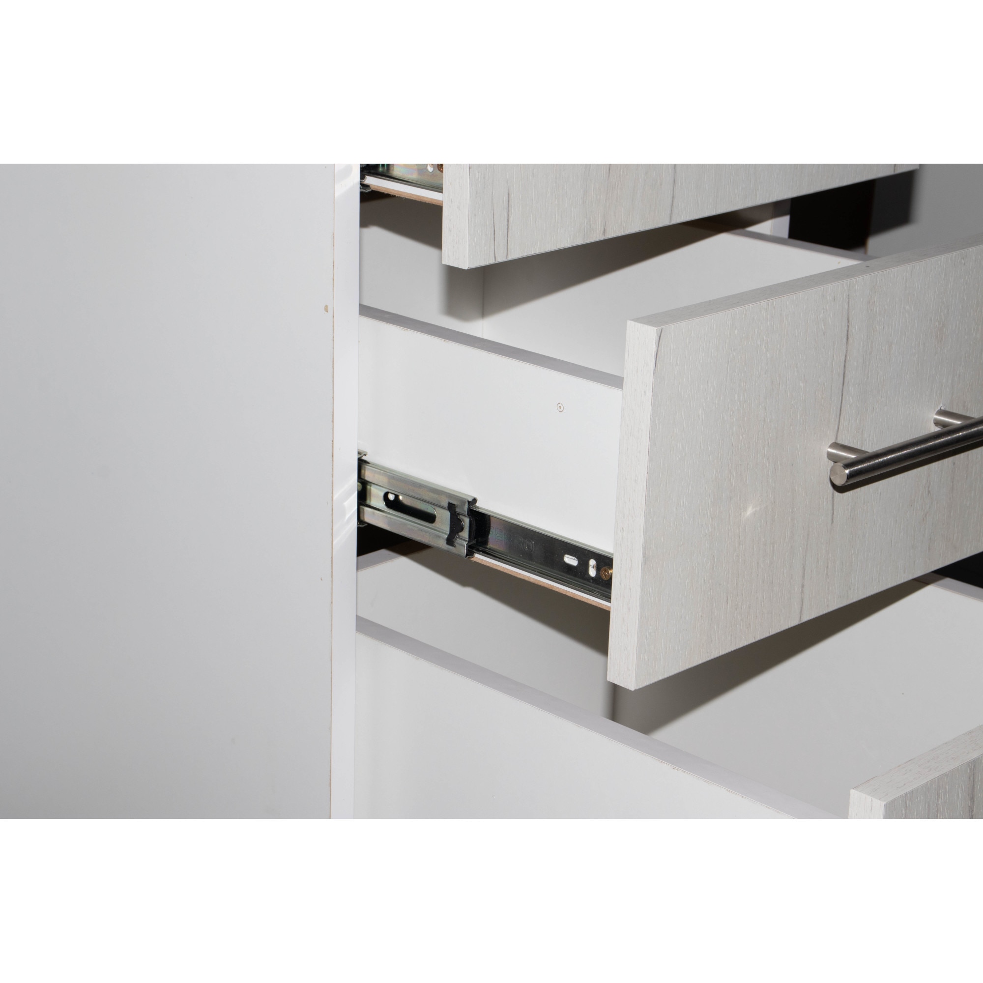 Dulap cu 3 sertare stejar alb si blat termorezistent 40 X 60 X 85 - eMAG.ro