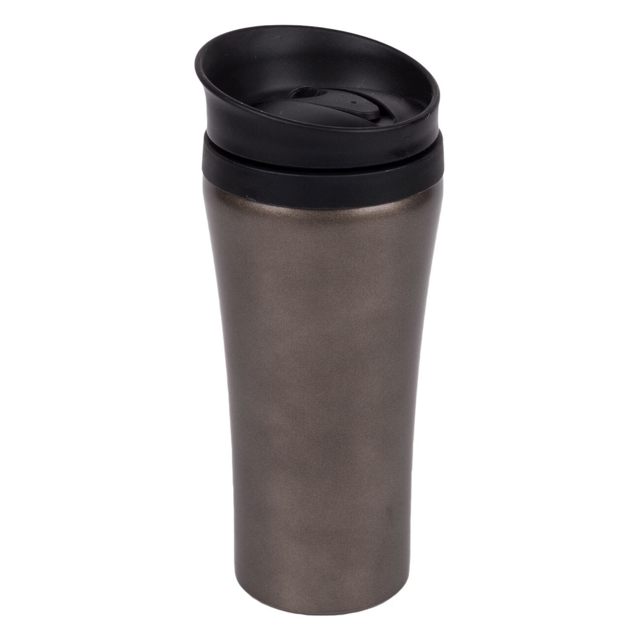 Termos cafea metal, gri, capac cu duza, 500ml - eMAG.ro