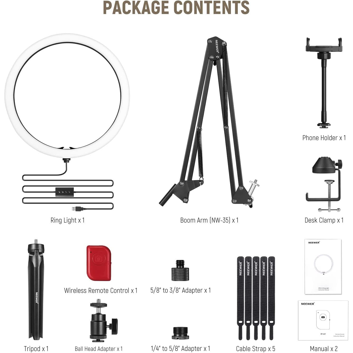 Set Lampa circulara LED Ring Light cu trepied si brat cu menghina, cu ...