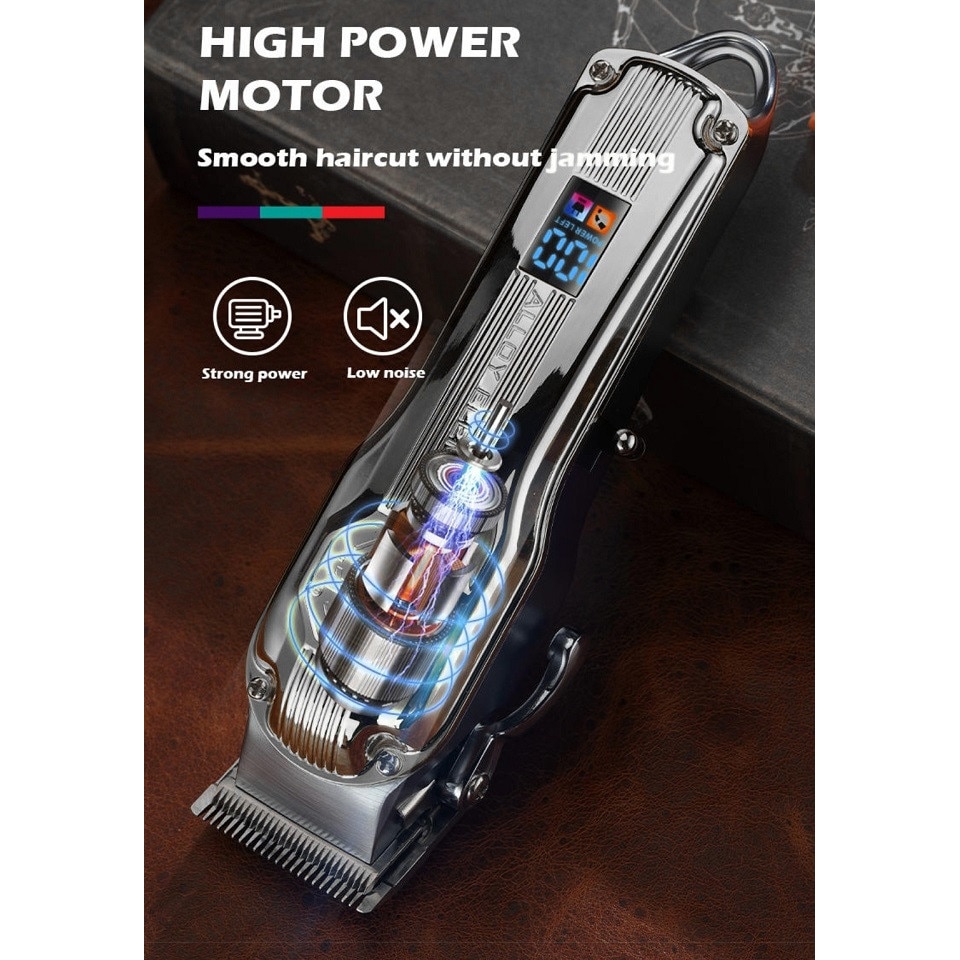 Set aparat de tuns profesional VGR, perie fade si pieptan, afisaj LED ...