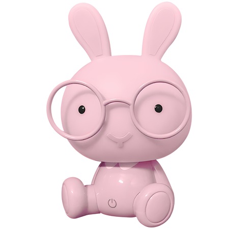 Lampa de noptiera pentru copii, iepure roz, lumina calda - eMAG.ro