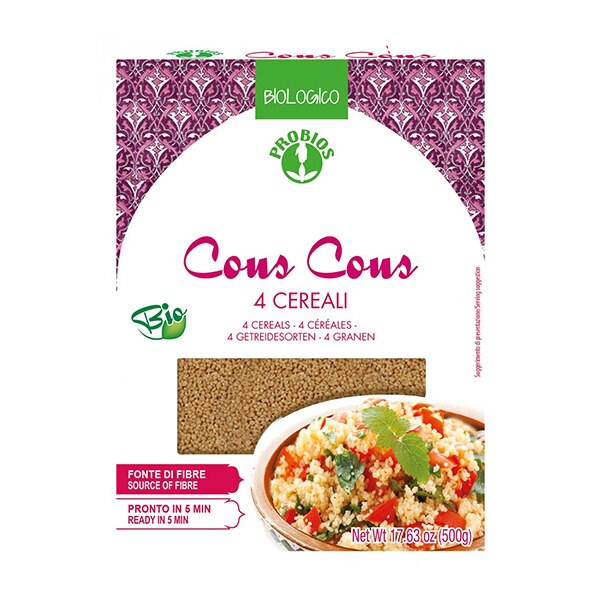 Cuscus din 4 cereale BIO Probios - 500 g - eMAG.ro