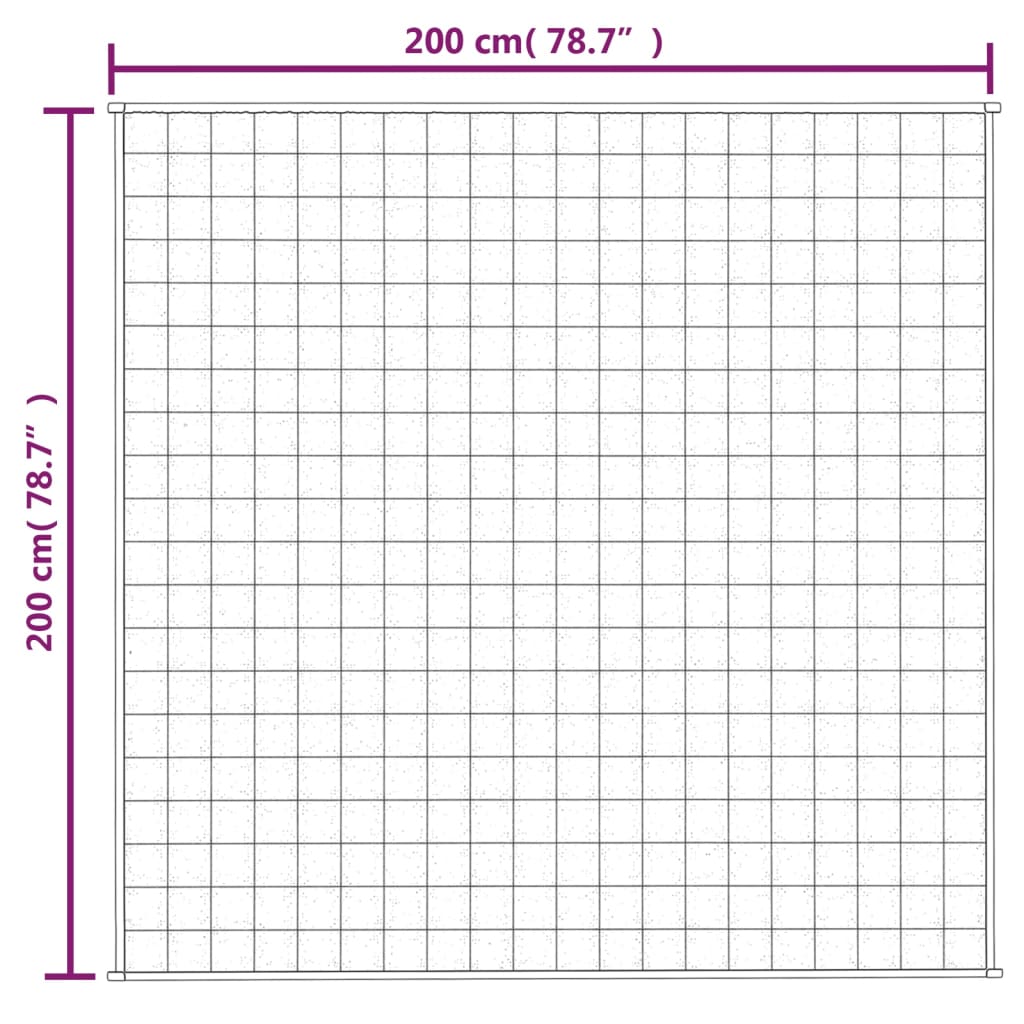 Patura cu greutati vidaXL, crem deschis, 200x200 cm, 9 kg, textil ...