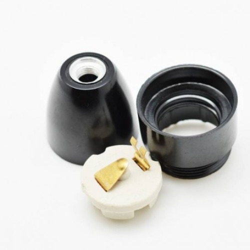 Dulie din bachelita si ceramica cu soclu E27, Negru - eMAG.ro