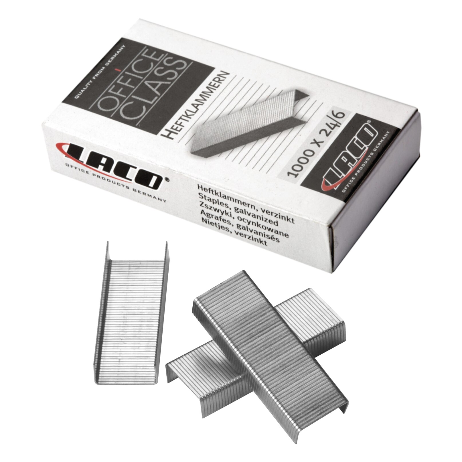 Capse metalice galvanizate, Laco, 24/6, 1000 buc, Gri - eMAG.ro