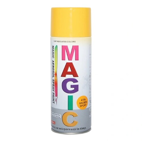 Set Spray vopsea Magic galben sport 41A 400 ml cu Breloc Magic - eMAG.ro