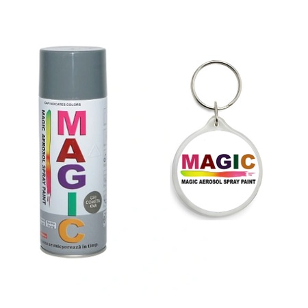 Set Spray vopsea Magic gri cometa 450 ml cu Breloc Magic - eMAG.ro