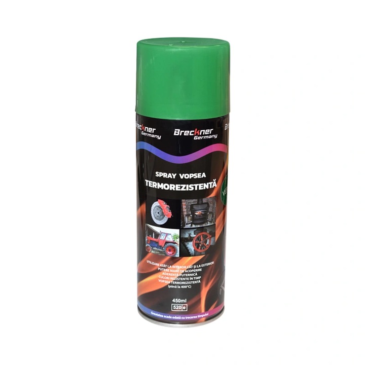 Set Spray vopsea acrilic termorezistent la 400 grade verde 450ml ...