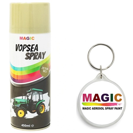 Set Spray vopsea auto bej tip Zetor profesionala cu uscare rapida 450ml ...