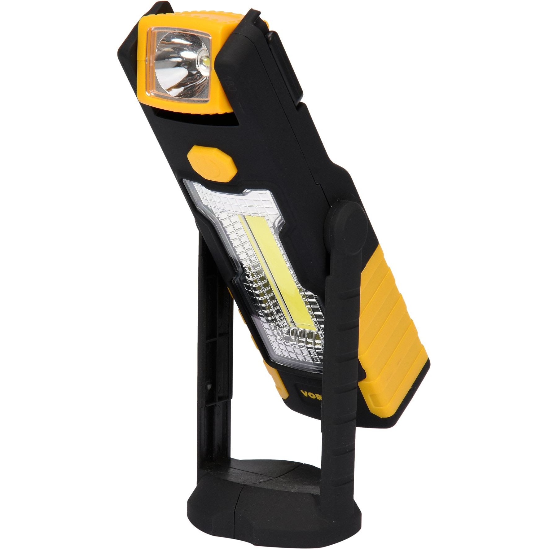 Лампа за работилница Vorel, 3W, LED COB, 220lm, ABS, Жълто/Черно - eMAG.bg