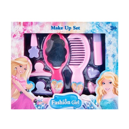 Set 8xaccesorii frumusete fete, MegaCreative, Pieptene/Oglinda/Ruj ...