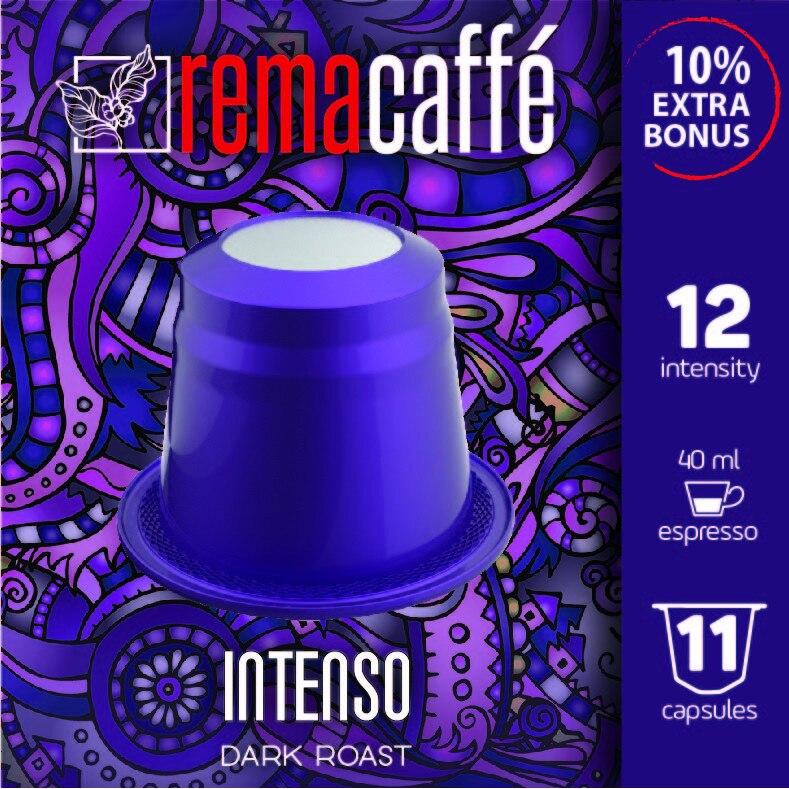Capsule de cafea REMACAFFE Intenso, Compatibile cu Nespresso, 10+1 ...