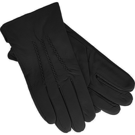 Manusi barbati, Piele naturala, Iarna, large, negru - eMAG.ro