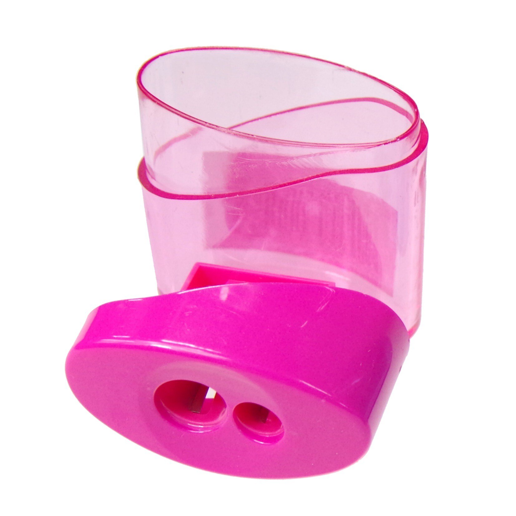 Ascutitoare dubla, Shan, Plastic, Cu recipient, Roz - eMAG.ro