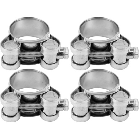 Set 4 cleme cu surub, Vorel, Otel, 21-23 mm, Gri - eMAG.ro