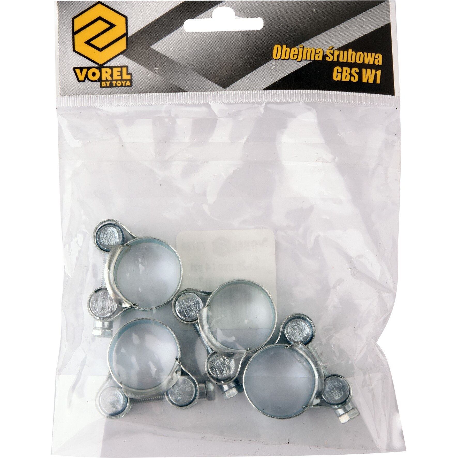 Set 4 cleme cu surub, Vorel, W1, 25-27 x 18 mm, Argintiu - eMAG.ro