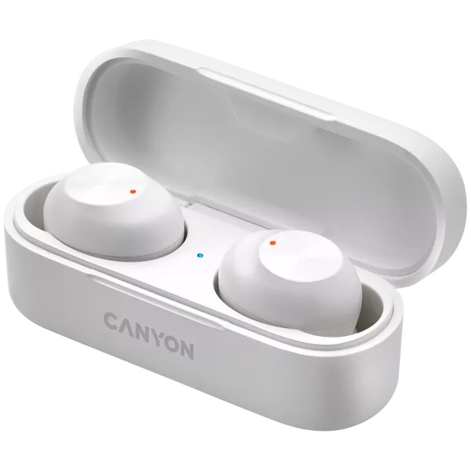 Casti bluetooth Canyon, TWS-1 White (CNE-CBTHS1W) - eMAG.ro